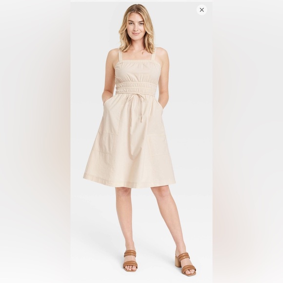 Universal Thread | Dresses | Nwt Midi Dress Universal Thread Tan Xl ...